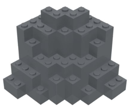 LEGO SKAŁA 8X8X6 CIEMNOSZARA NR 23996 • Cena, Opinie • Elementy ...