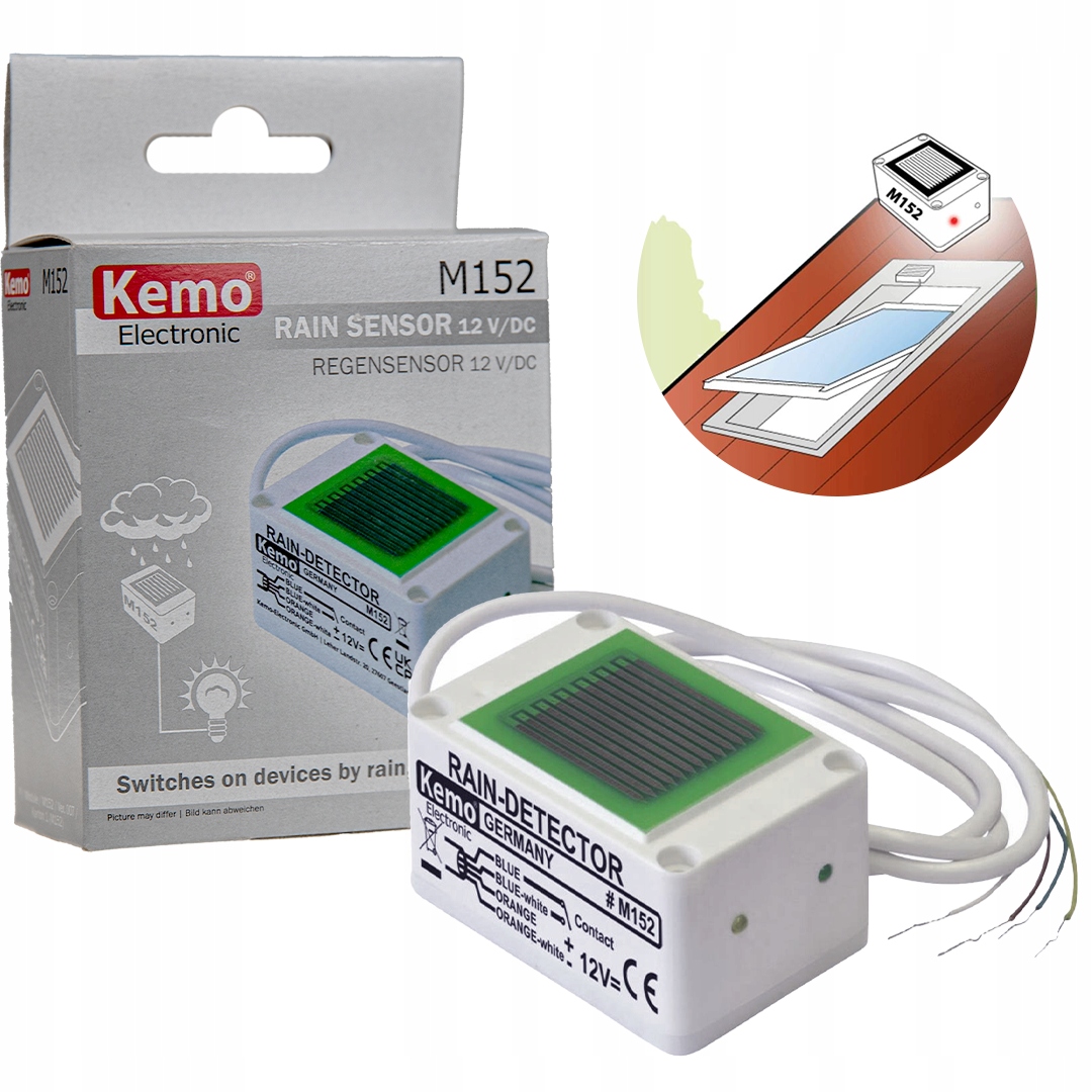 Czujnik deszczu lub śniegu Kemo M152 12 V/DC (4024028031521) • Cena ...