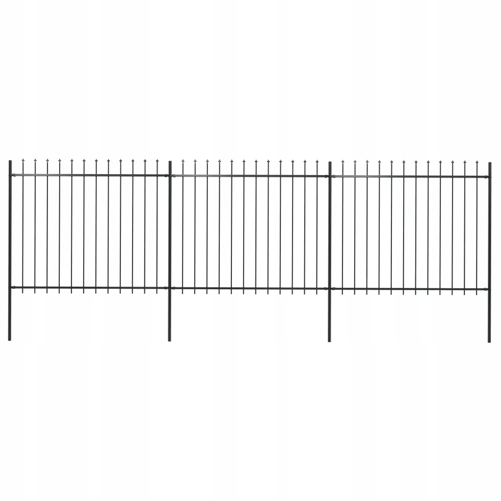 Oceľový plotový panel 5,1 m, čierny za 273.13EUR - Allegro