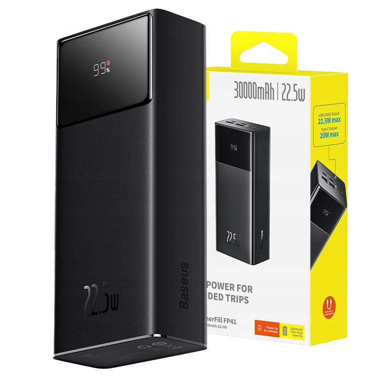 Powerbank Baseus EnerFill FP41 30000mAh 22.5W z kablem Baseus Simple USB-A - Sklep, Opinie, Cena ...