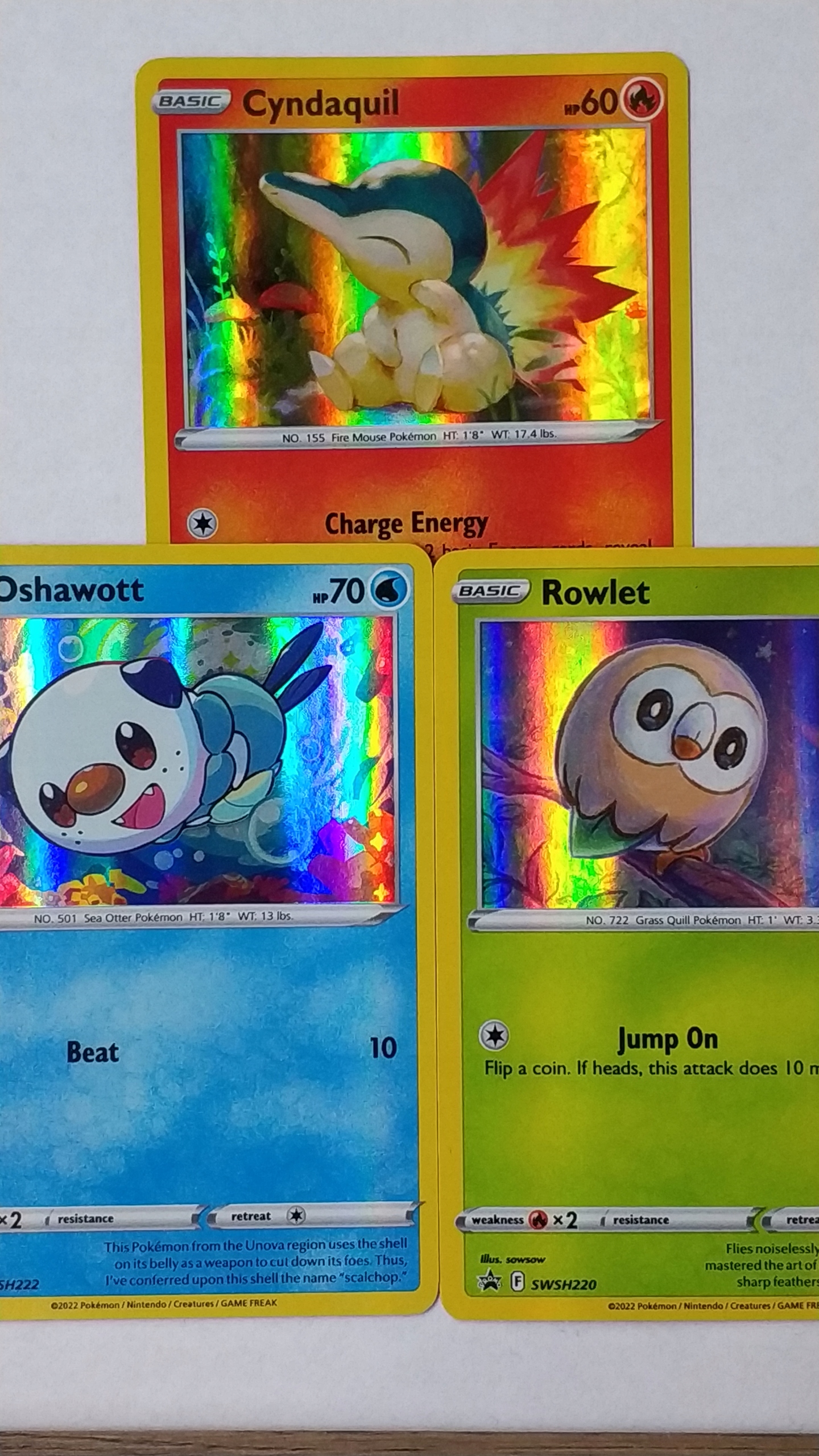 Cyndaquil Oshawott Rowlet - Black Star Promos - Stan: nowy 20 zł ...