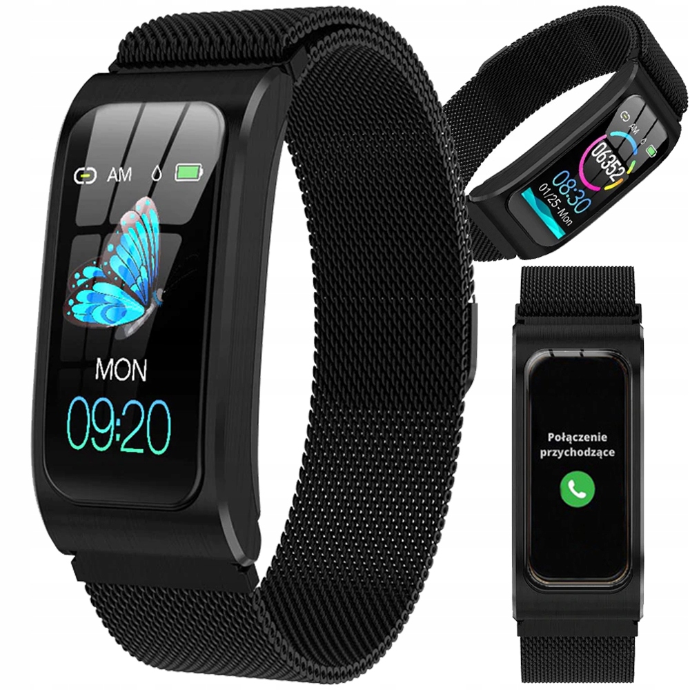 SMARTWATCH HODINKY ČIERNE DÁMSKE MENU SPORT PULS ACTIVE NOTIFIKÁCIE ...