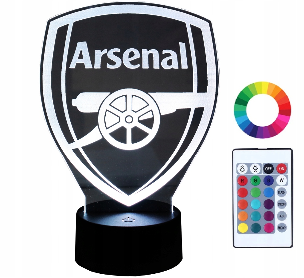 Lampka Nocna 3D z Imieniem LED PIŁKA NOŻNA ARSENAL (5903457879333 ...