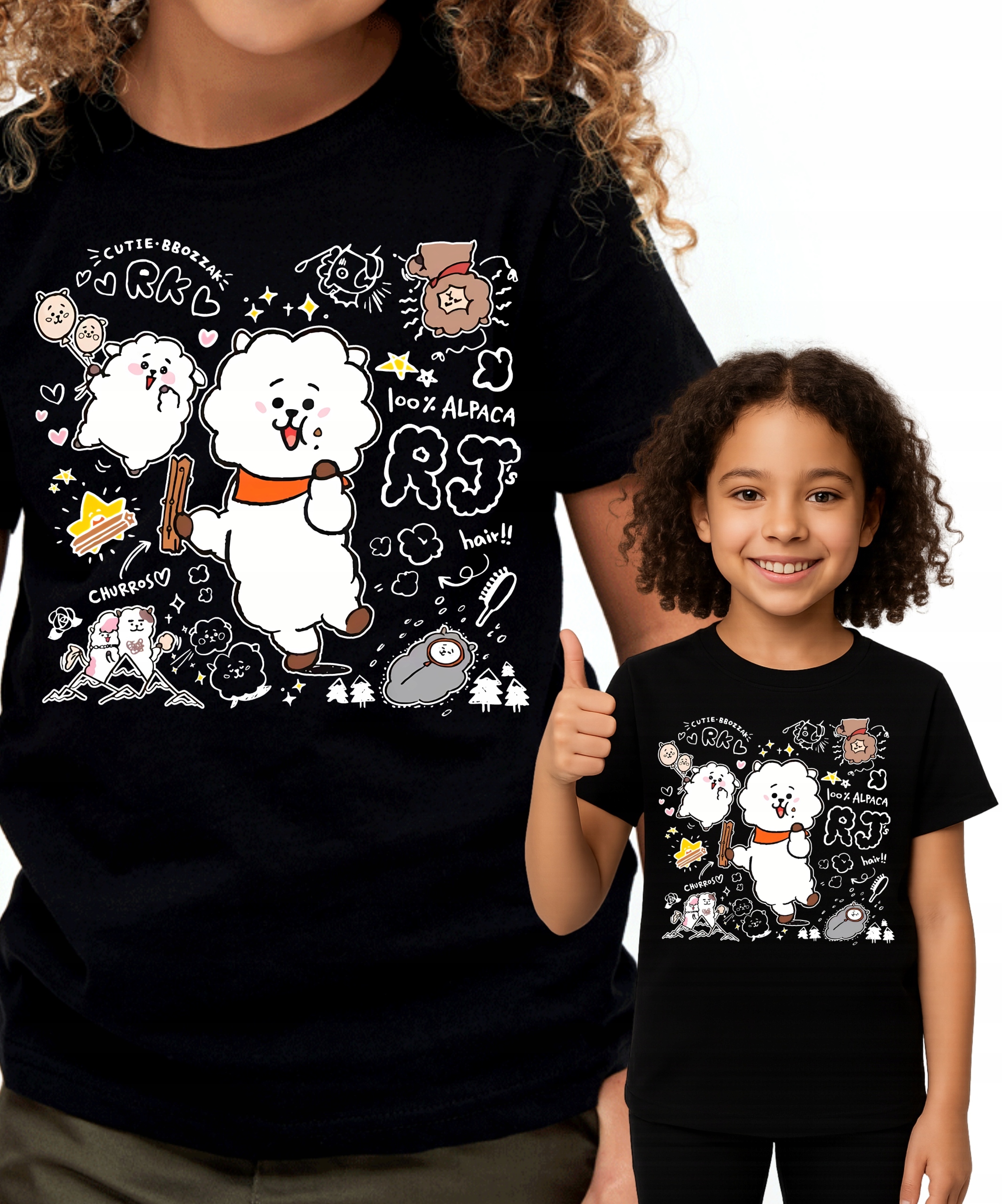 BTS ALPAKA SEOK-JIN TinyTan CHIBI K-POP TRIČKO ČERNÉ PREMIUM 116 za 340 ...