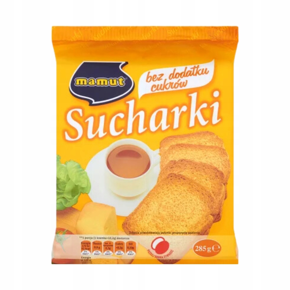 Mamut Sucharki bez dodatku cukrów 225 g 15244463392 - Allegro.pl
