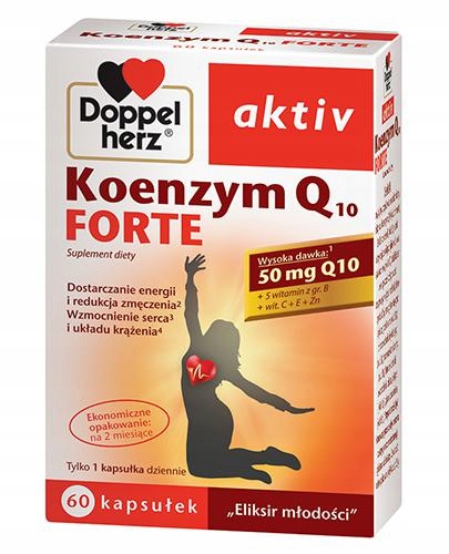 DOPPELHERZ AKTIV Koenzym Q10 Forte - 60 kaps. 13214558472 - Allegro.pl