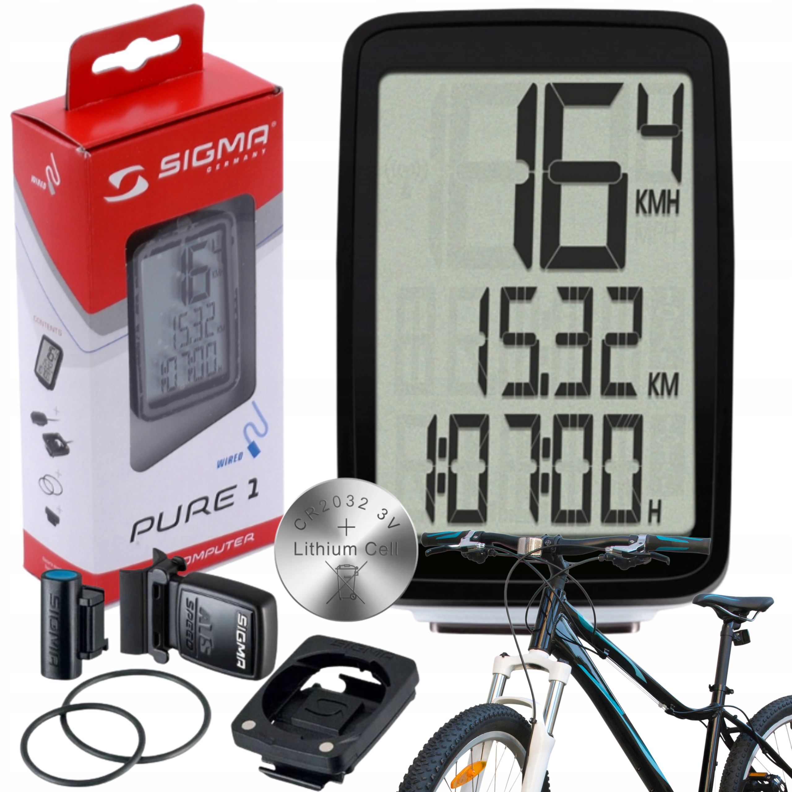 LICZNIK ROWEROWY BEZPRZEWODOWY SIGMA PRĘDKOŚCIOMIERZ WODOODPORNY ...