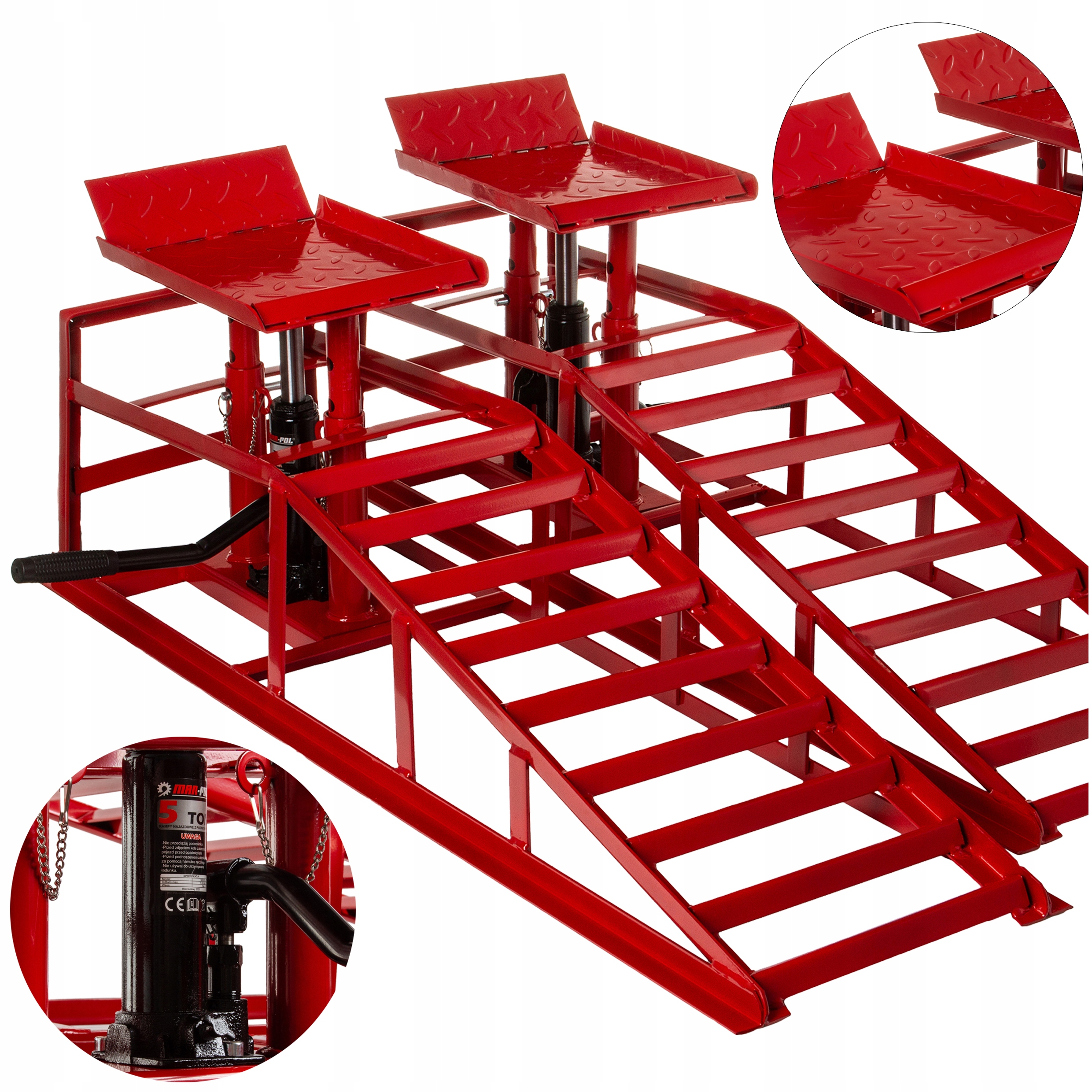 NAJAZD SAMOCHODOWY RAMPA PODJAZD PODNOŚNIK 2T 1 sztuka M80097 ...