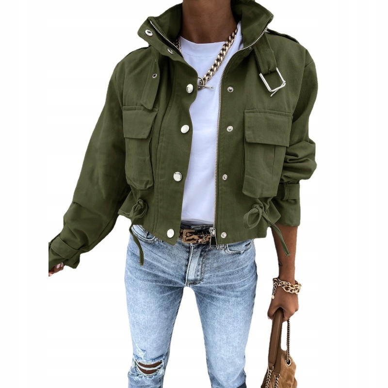 NOWA WIOSENNA JESIENNA MODA KURTKA DAMSKA BOMBERKA (6911047051525 ...