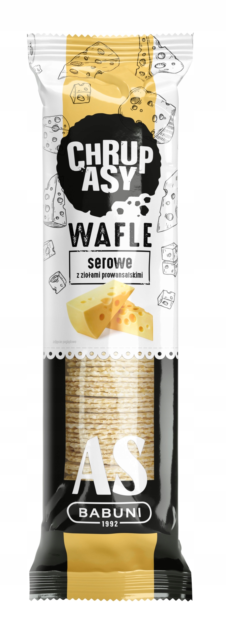Chrupasy Wafle serowe z ziołami 90g AS babuni (5905299001200) • Cena ...