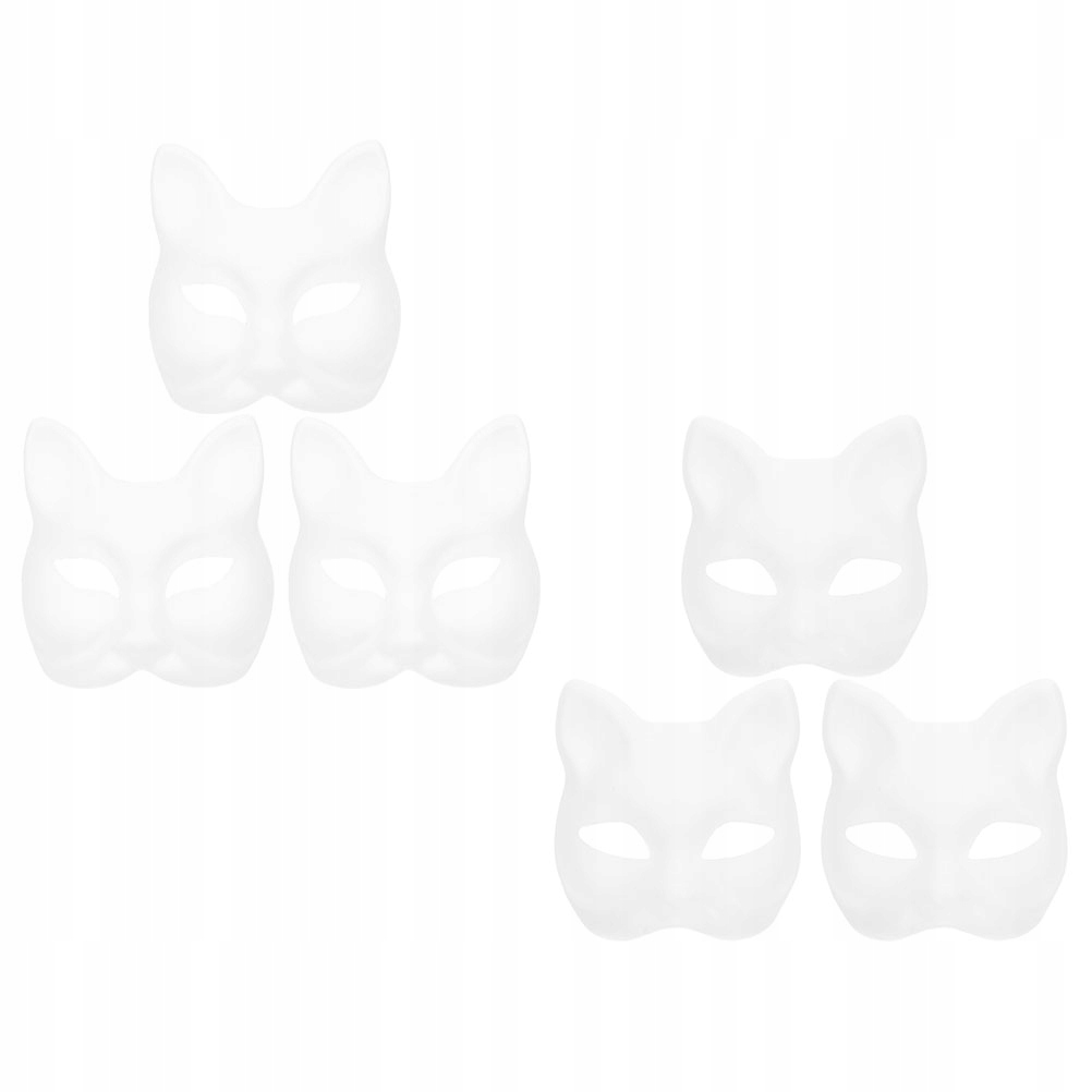 MASKI KOTA BIAŁY PAPIER PUSTE, RĘCZNIE MALOWA (6959464897289) • Cena ...