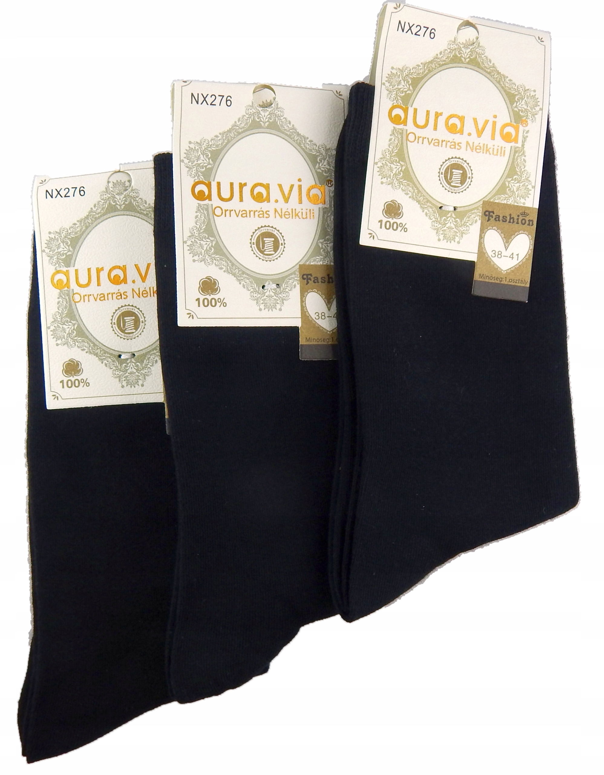 skarpety, zestaw 3 par roz 35-38 Aura.via 12354482327 - Allegro.pl