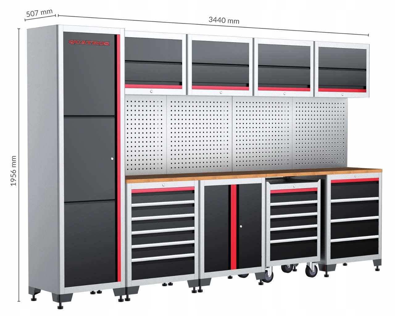 Zestaw mebli warsztatowych 15 elementów QUATROS QS17015 za 8850 zł z Garbów - Allegro.pl ...