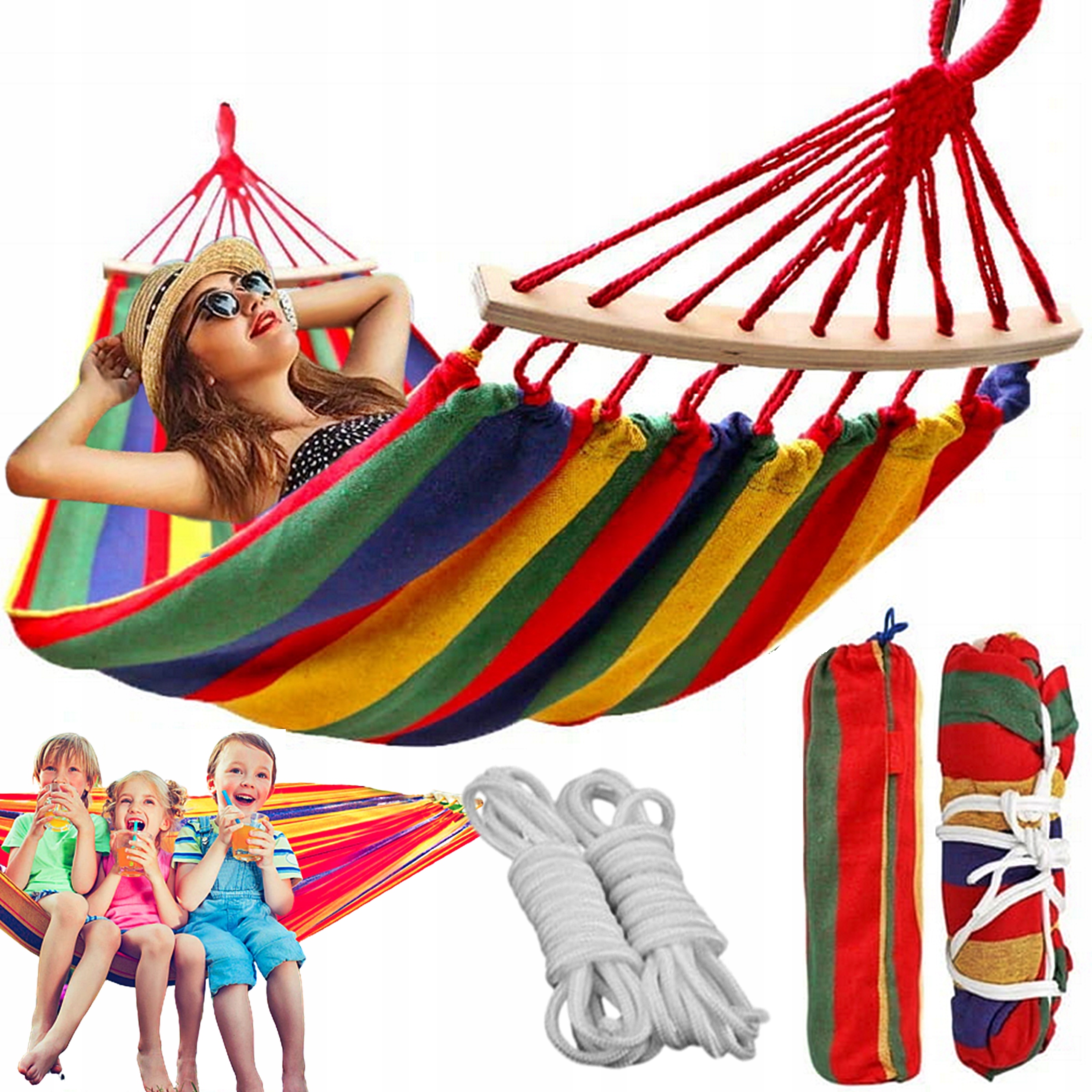 HAMAK OGRODOWY ZE STELAŻEM DWUOSOBOWY HUŚTAWKA (basen dmuchany hamaki ...