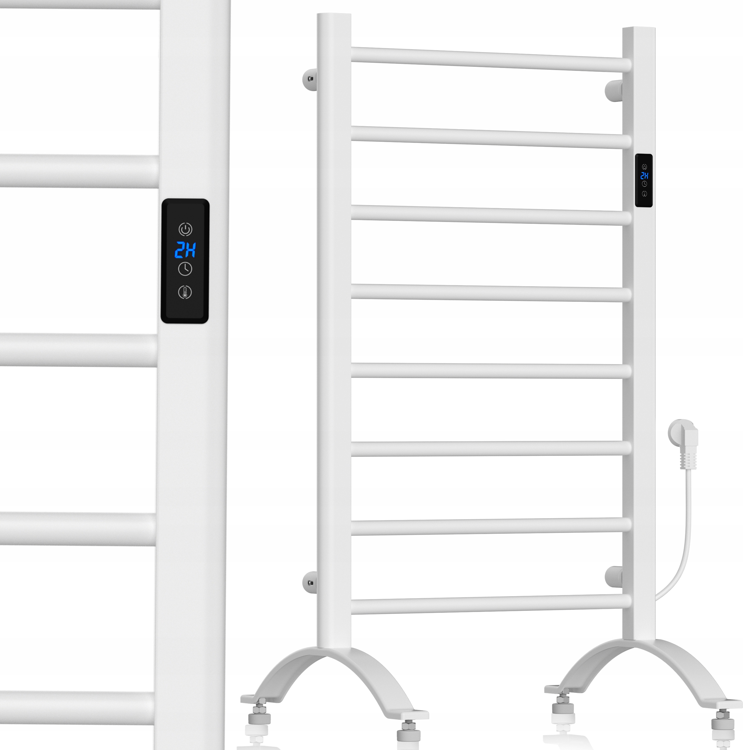 ELEKTROMOS FÜRDŐSZOBAI RADIÁTOR FALI LÉTRA ÁLLÓ TERMOSZTÁT 200W za ...