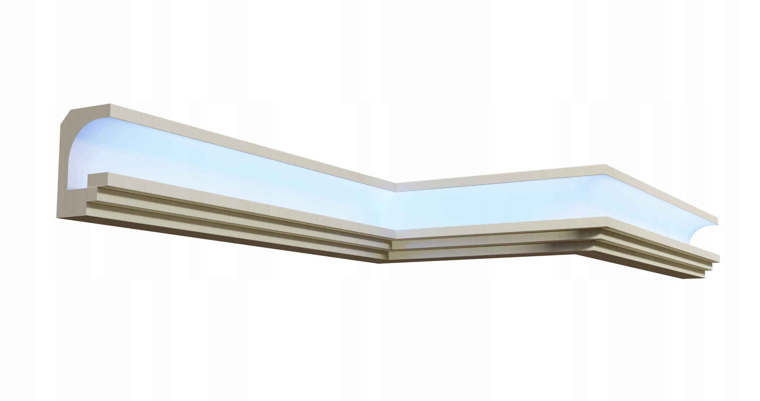 Gzymsy, Listwy LED, Listwy Ledowe Sufitowe + Narożniki Graits 120x60mm ...