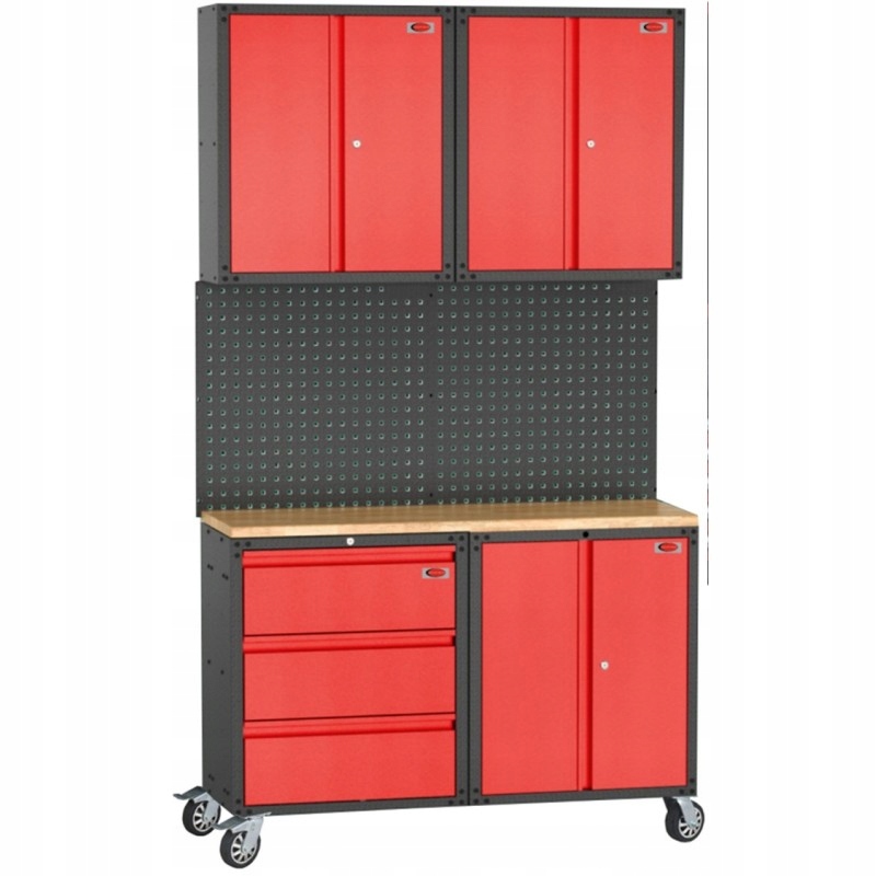 SZAFKA WARSZTATOWA STÓŁ WARSZTATOWY Z BLATEM SZUFLADY SZAFKI 228x133,5 5904915198898 za 4161 ...