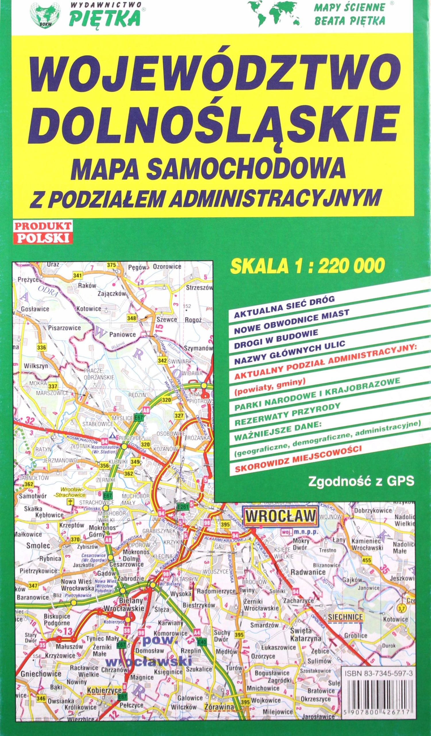 MAPA WOJ DOLNOŚLĄSKIEGO - ADM-SAM 1:220 000 Praca zbiorowa - porównaj ...