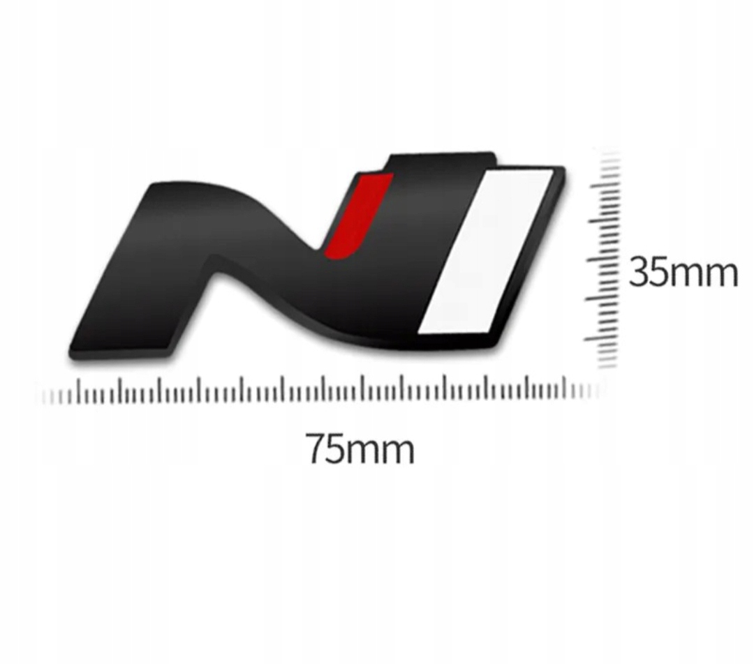 Hyundai N-line NLine Logo znaczek emblemat czarny w grill za 134,99 zł ...