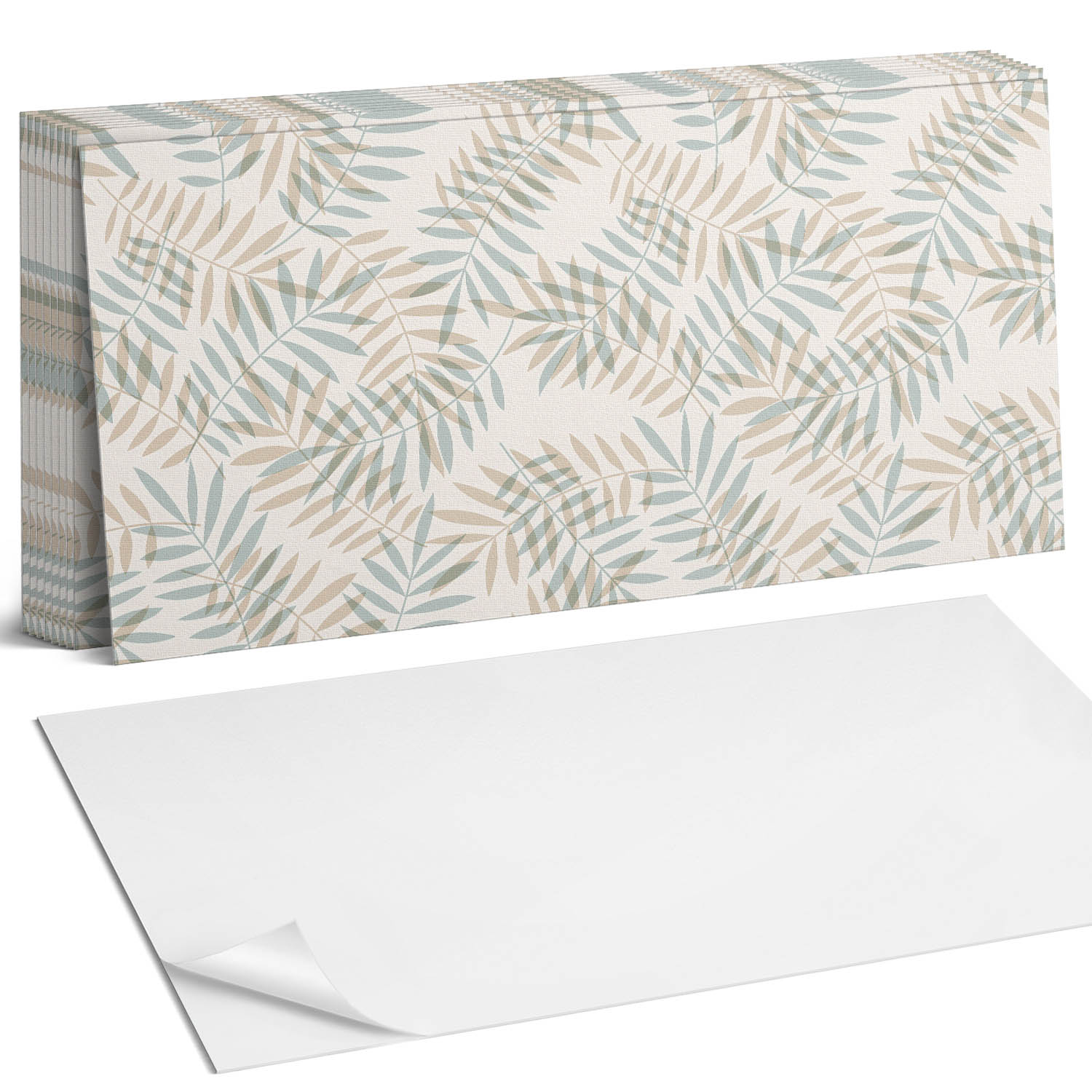 Balíček vinylových dlaždíc z PVC Listy v jemnom vzore 10 ks 40x20 cm ...