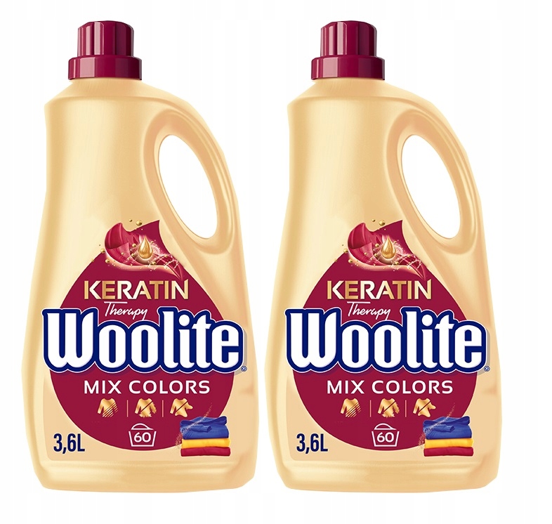 Woolite Color płyn do prania kolorowych ubrań z keratyną 3,6 L/ 60 prań ...