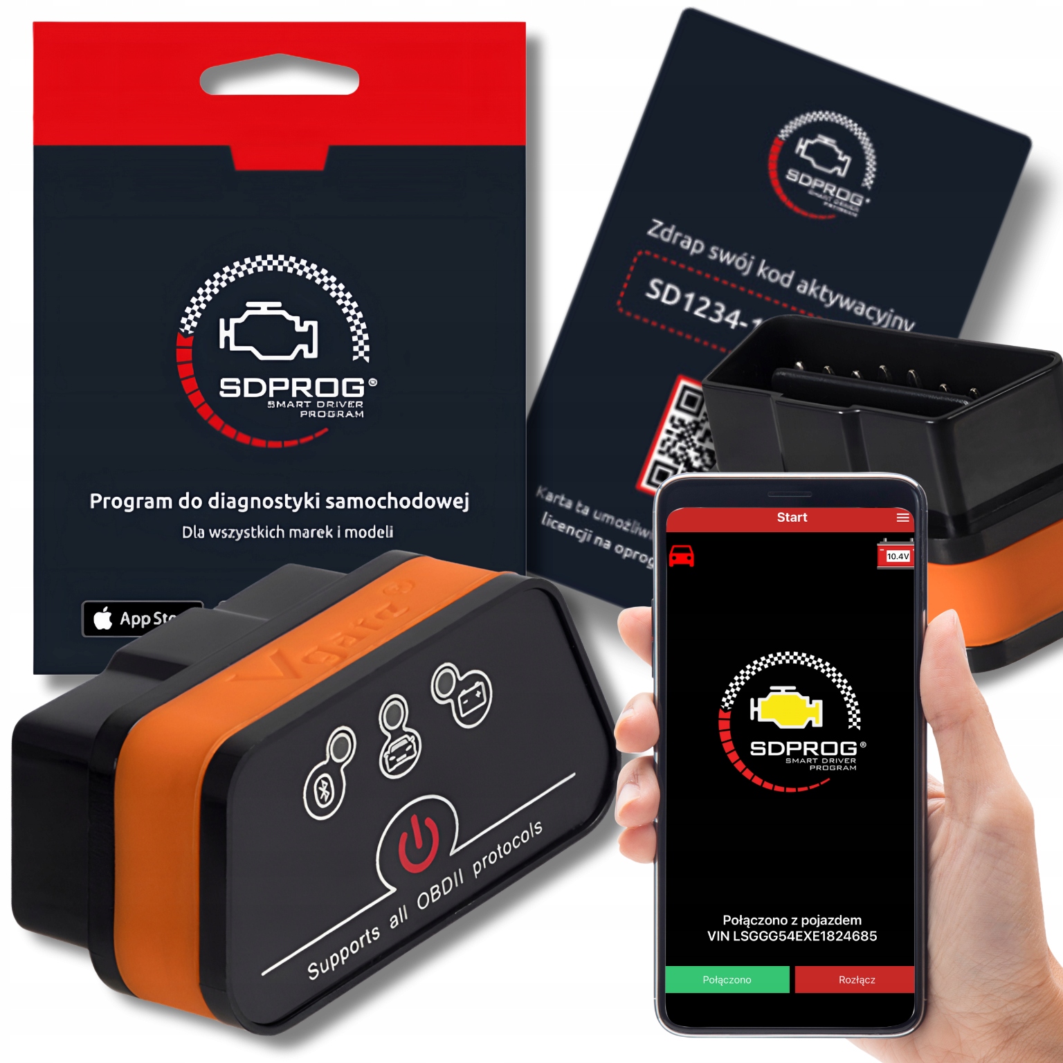 INTERFEJS DIAGNOSTYCZNY VGATE ICAR2 I POLSKI PROGRAM SDPROG ELM327 OBD2 PL 05902557294879 za 169 ...
