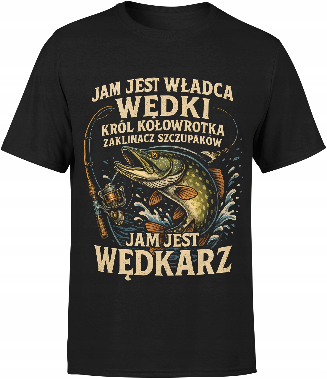 PREZENT DLA WĘDKARZA KOSZULKA MĘSKA JAM JEST WĘDKARZ RYBAK NA RYBY ...