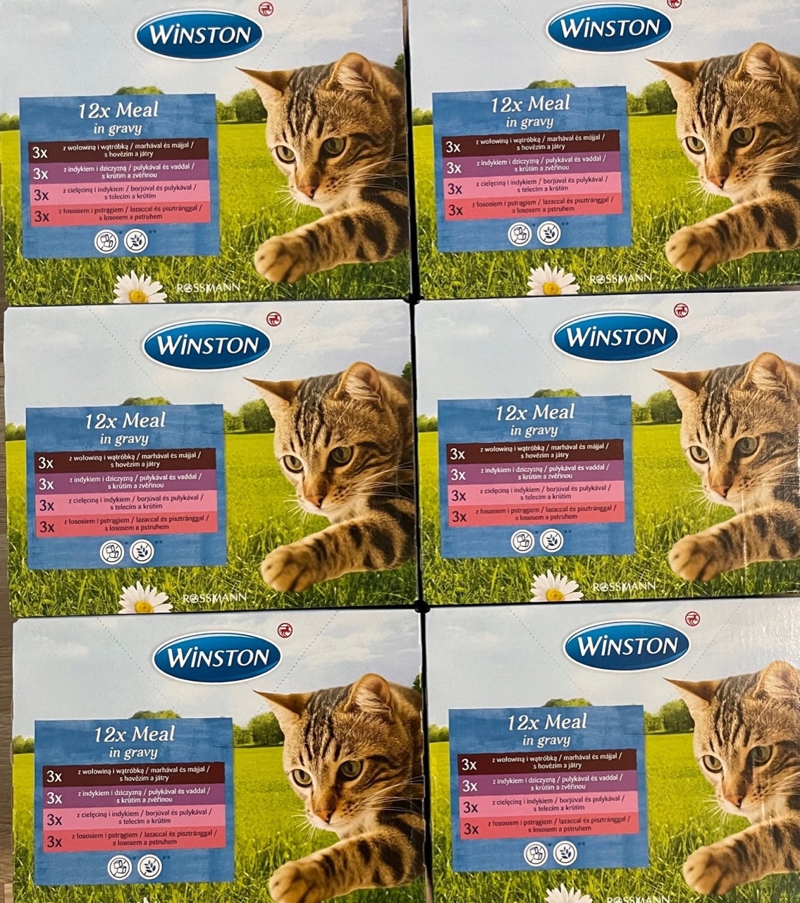 krmivo pro kočky Winston mix chutí 72x100 gravy za 791.00CZK - Allegro