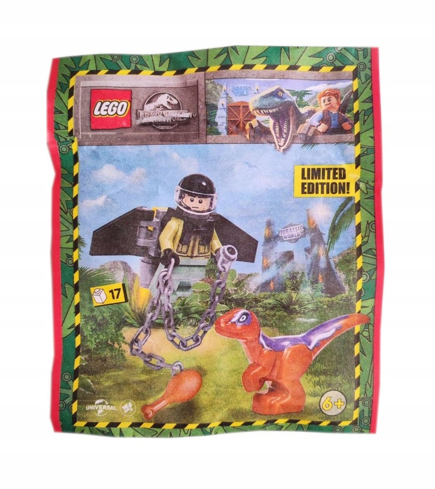 LEGO Jurassic World Minifigure Polybag - Jetpack Ranger + Raptor ...