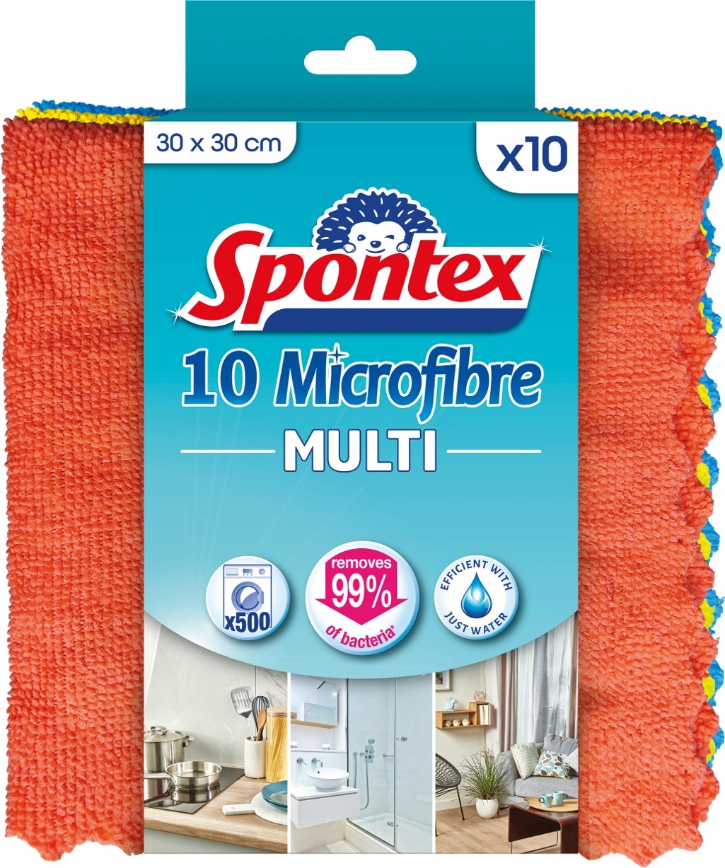 SPONTEX Microfibre Multi Ściereczki uniwersalne 10 szt (3384127002374 ...