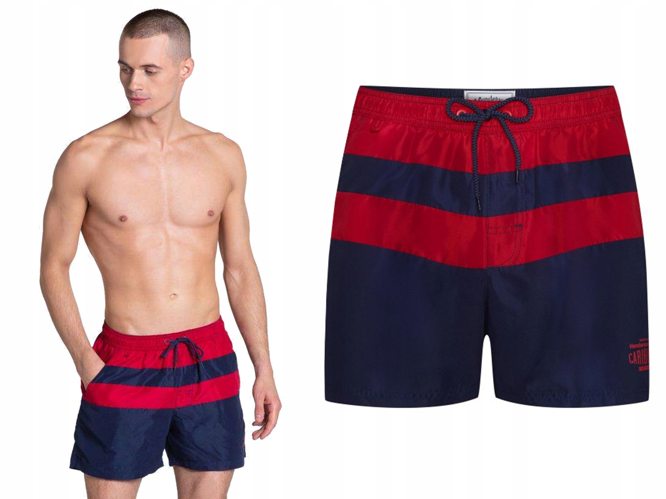 Henderson kąpielówki męskie Spodenki 38858-59 SIDE w PASKI rozmiar L ...