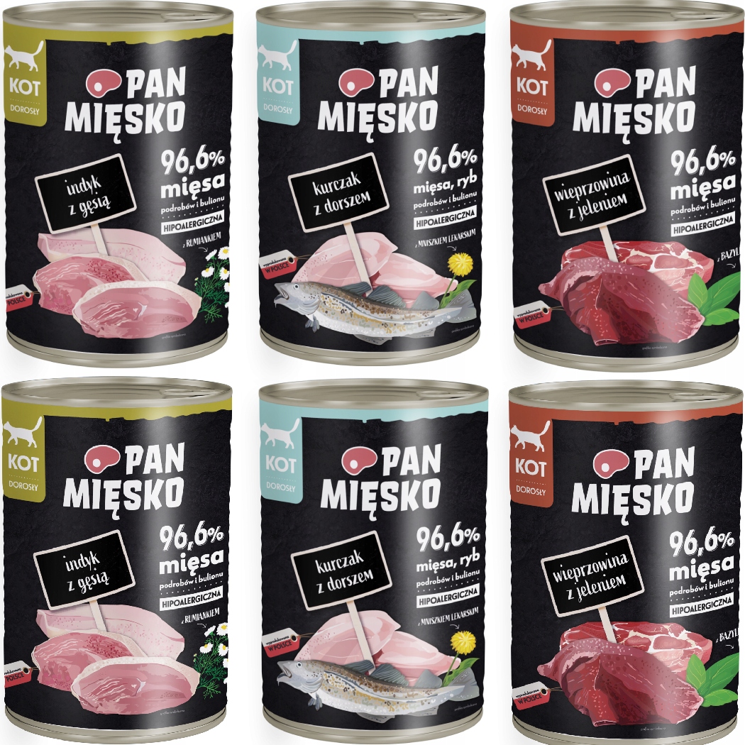 Pan Mięsko Karma Mokra dla Kota MIX 6x 400g 12932041321 - Allegro.pl Pan Mięsko Karma Mokra dla Kota MIX 6x 400g 12932041321 - Allegro.pl