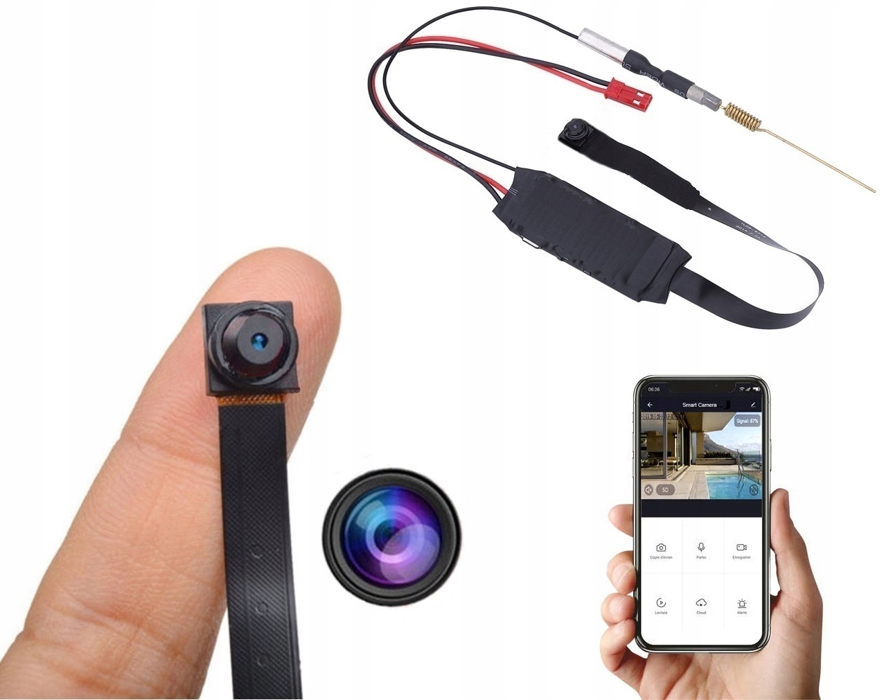 MINI ŠPIONÁŽNÍ KAMERA FULL HD MODUL 1080P WIFI za 949 Kč - Allegro