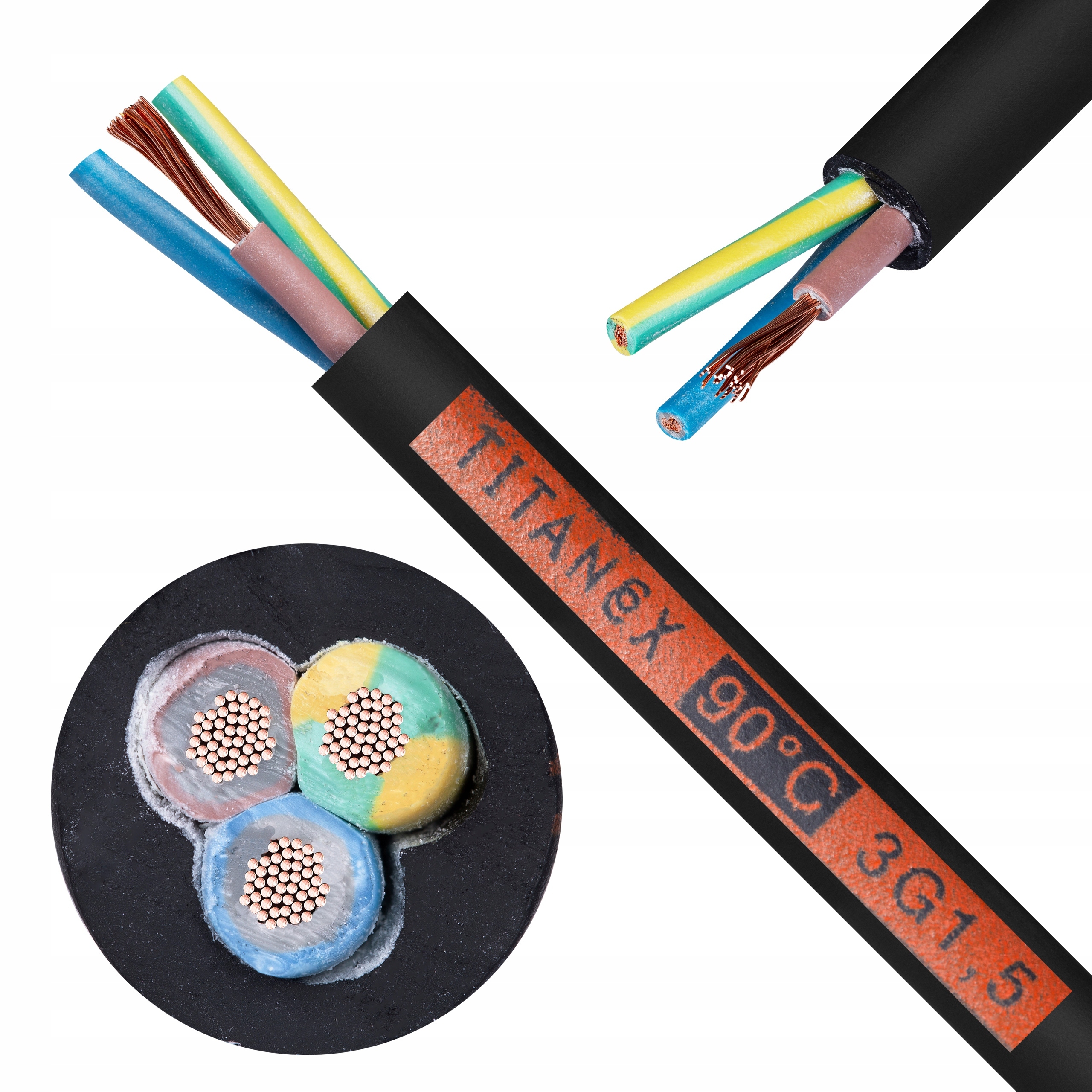 Kabel przewód gumowy TITANEX H07RN-F ONPD 3x1,5 mm2 przemysłowy NEXANS ... Kabel przewód gumowy TITANEX H07RN-F ONPD 3x1,5 mm2 przemysłowy NEXANS ...