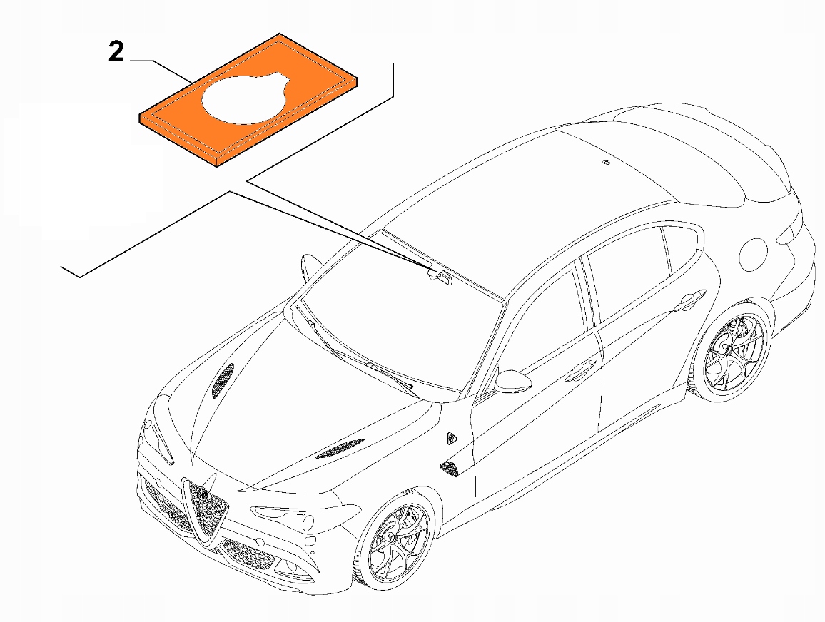 6000629759 6000629759 - Наклейка для датчика дощу Alfa Romeo Tonale ...