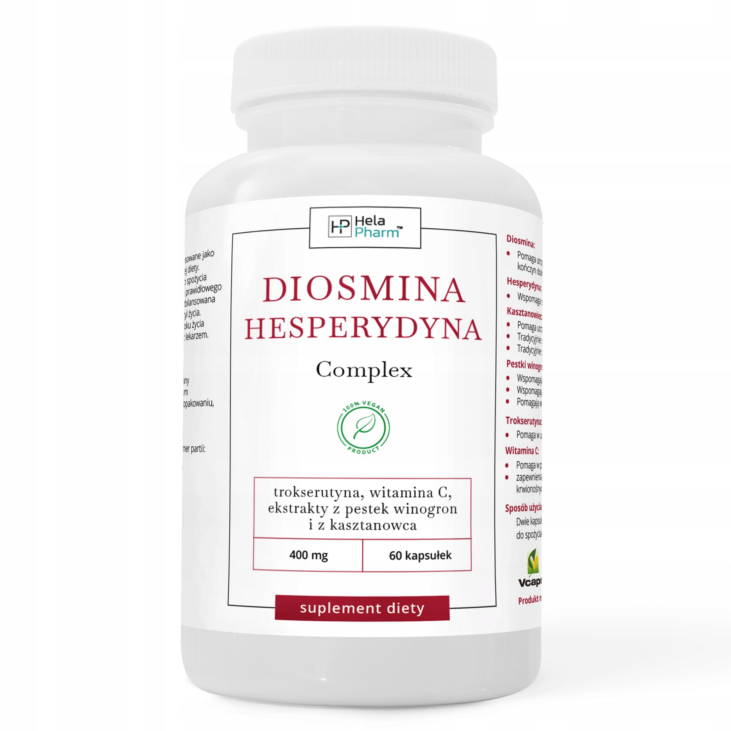 DIOSMINA HESPERYDYNA Complex KRĄŻENIE 60 kapsułki (5905515945196 ...