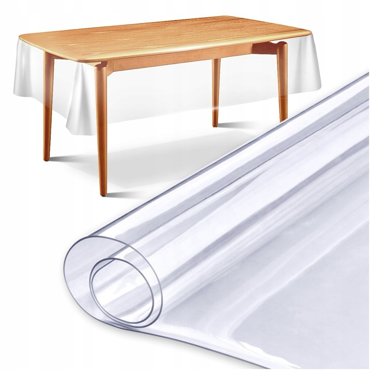 FOLIA OCHRONNA NA STÓŁ MATA CERATA OBRUS CERATOWY PRZEZROCZYSTA 80x140 ...