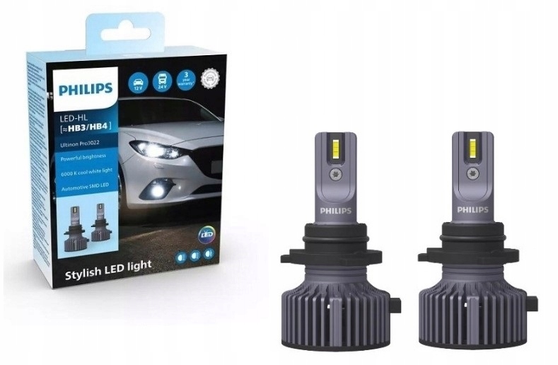 PHILIPS ŻARÓWKI LED HB3/4 ULTINON PRO3022 HL 2SZT. LUM11005U3022X2 za ...