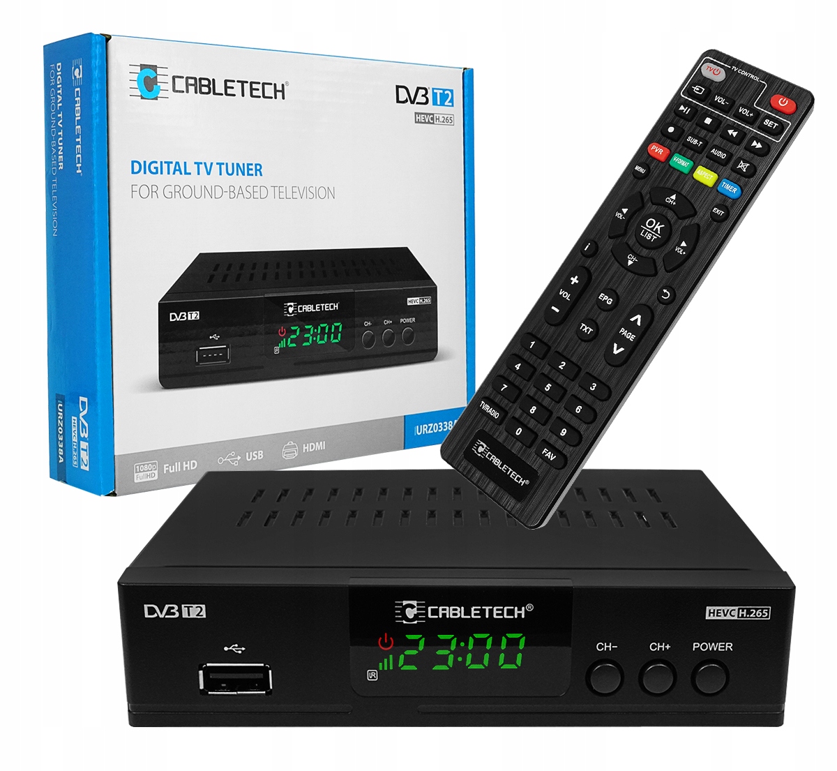 Tuner DVB-T2 dekoder Cabletech URZ0338A H.265 HEVC HDMI USB - Sklep, Opinie, Cena w Allegro