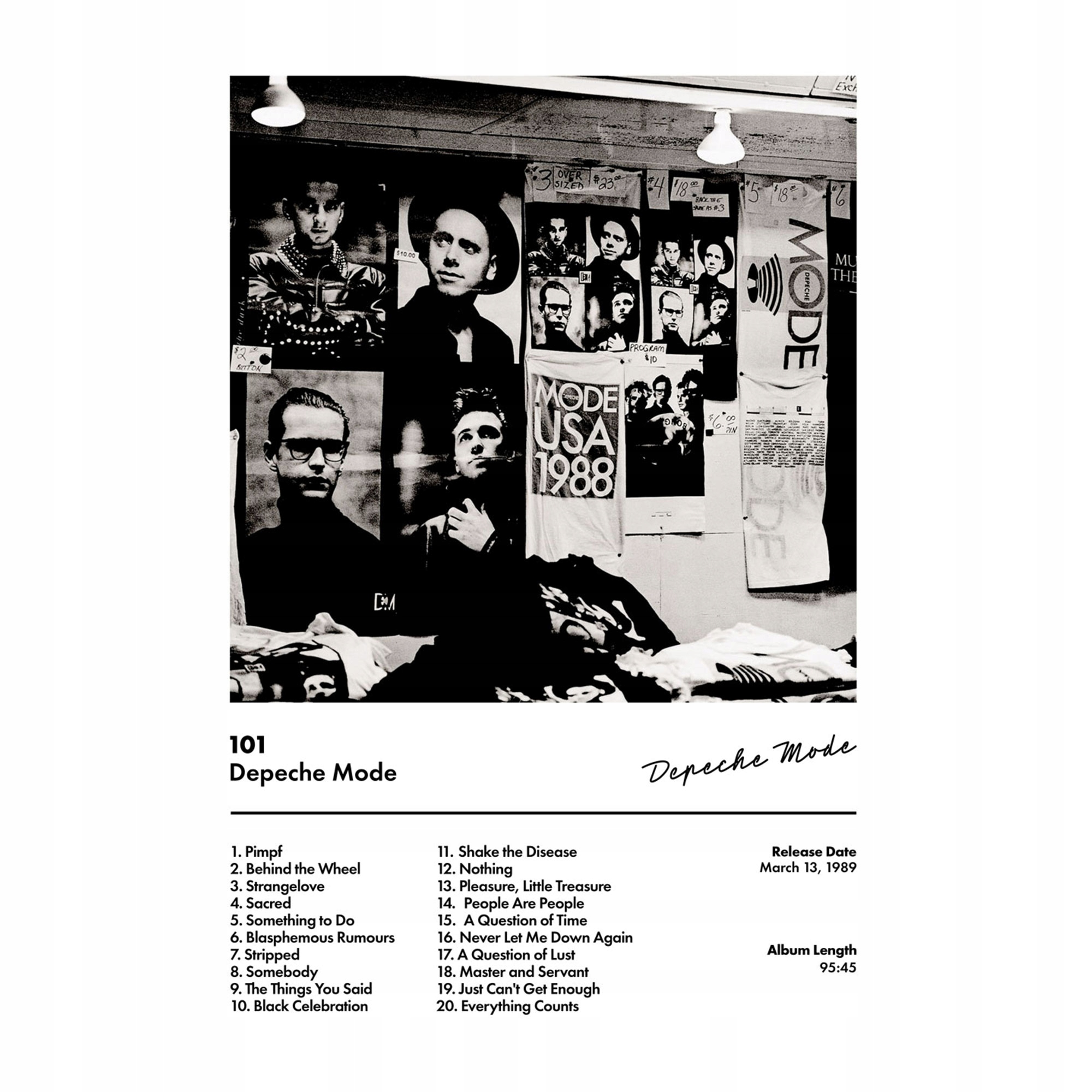 Plakát Depeche Mode 101 CD Cover Obal za 363.00CZK - Allegro