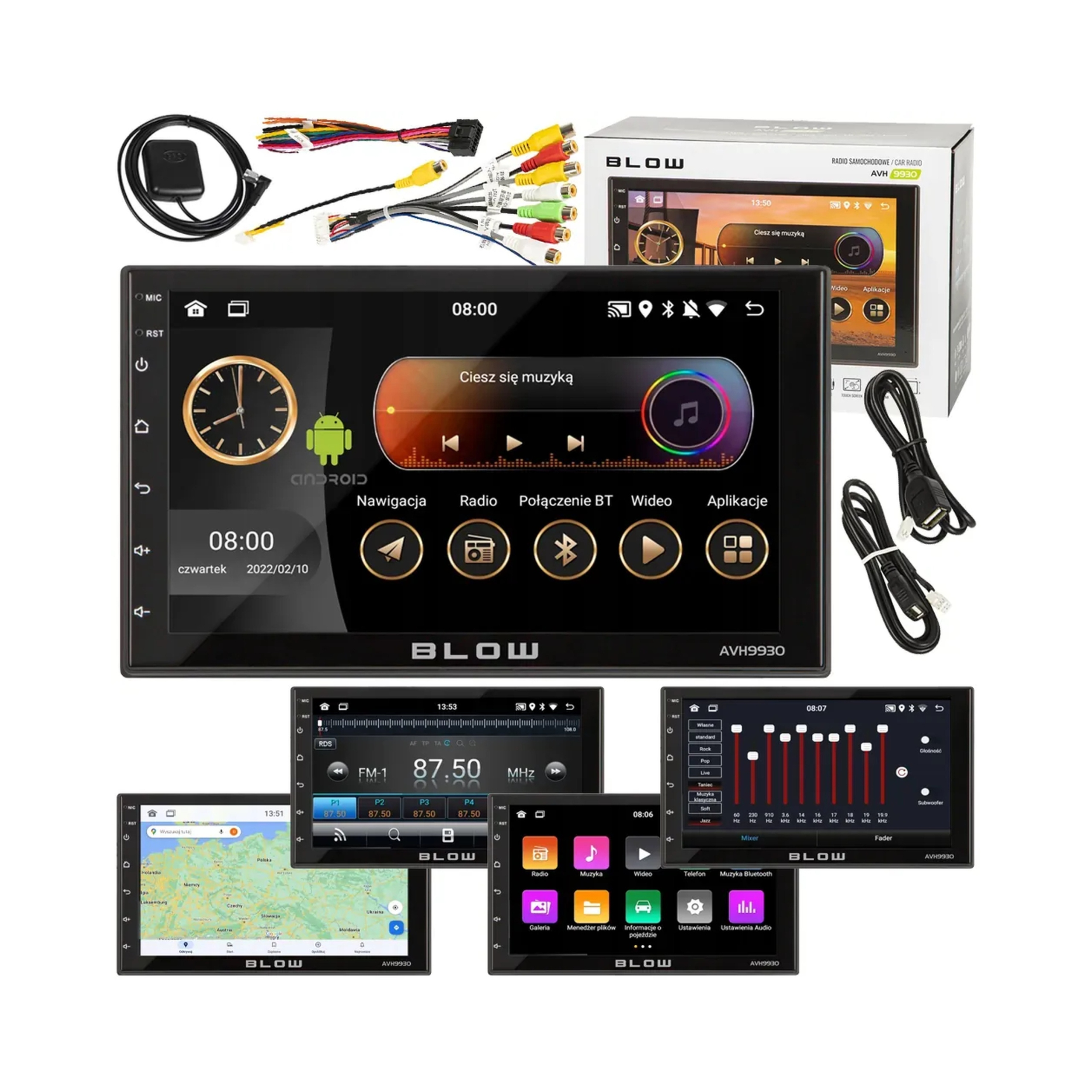 RADIO SAMOCHODOWE 2DIN DOTYKOWY PANEL STEROWANIA 7'' GPS ANDROID ...