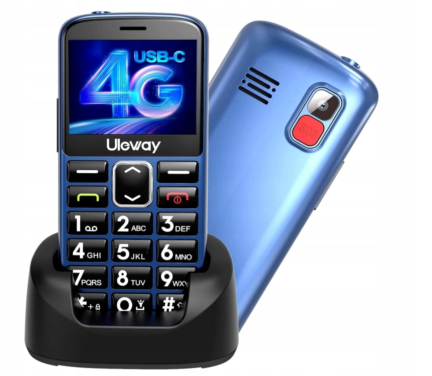 Mobilní telefon pro seniory T2301 MODRÝ za 372.00CZK - Allegro