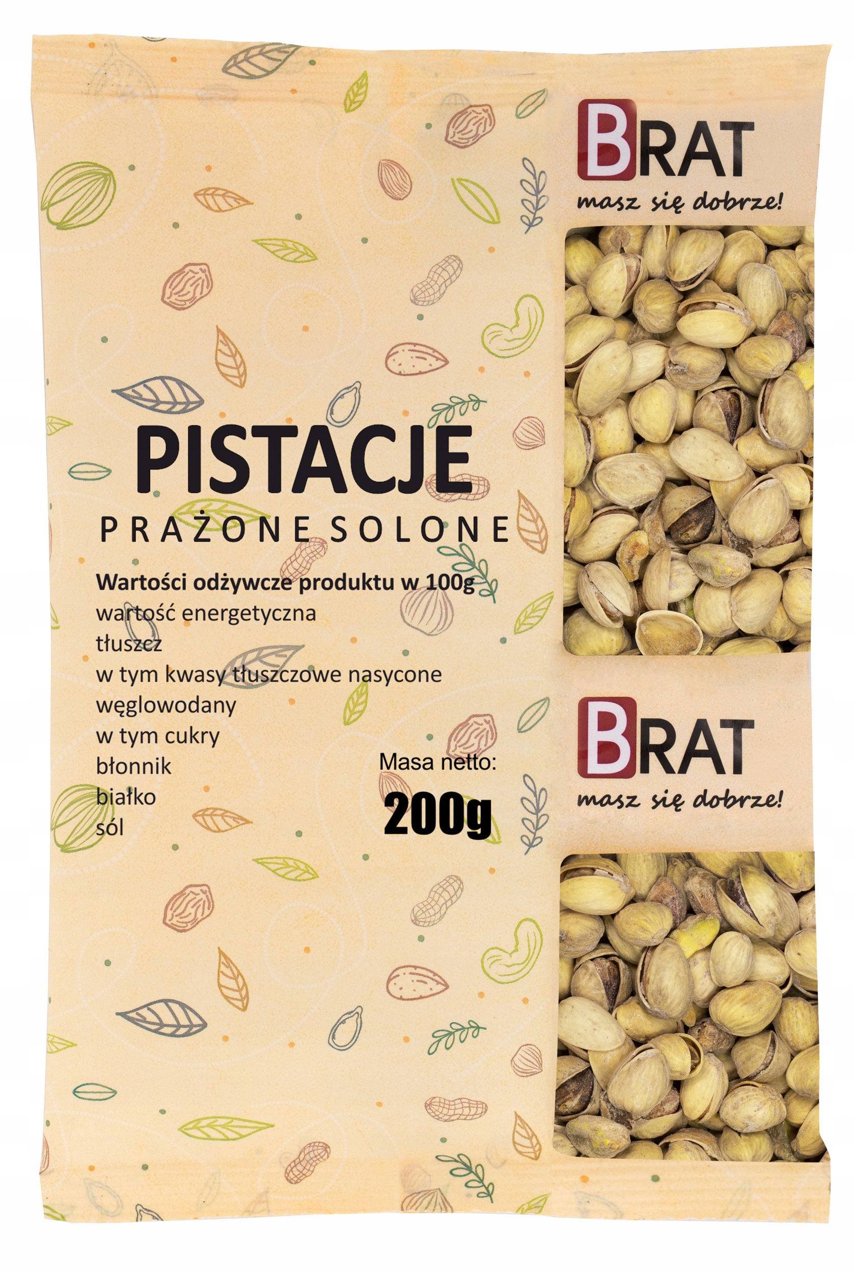 PISTACJE PRAŻONE SOLONE 200g Naturalne duże świeże (5906721137726 ...