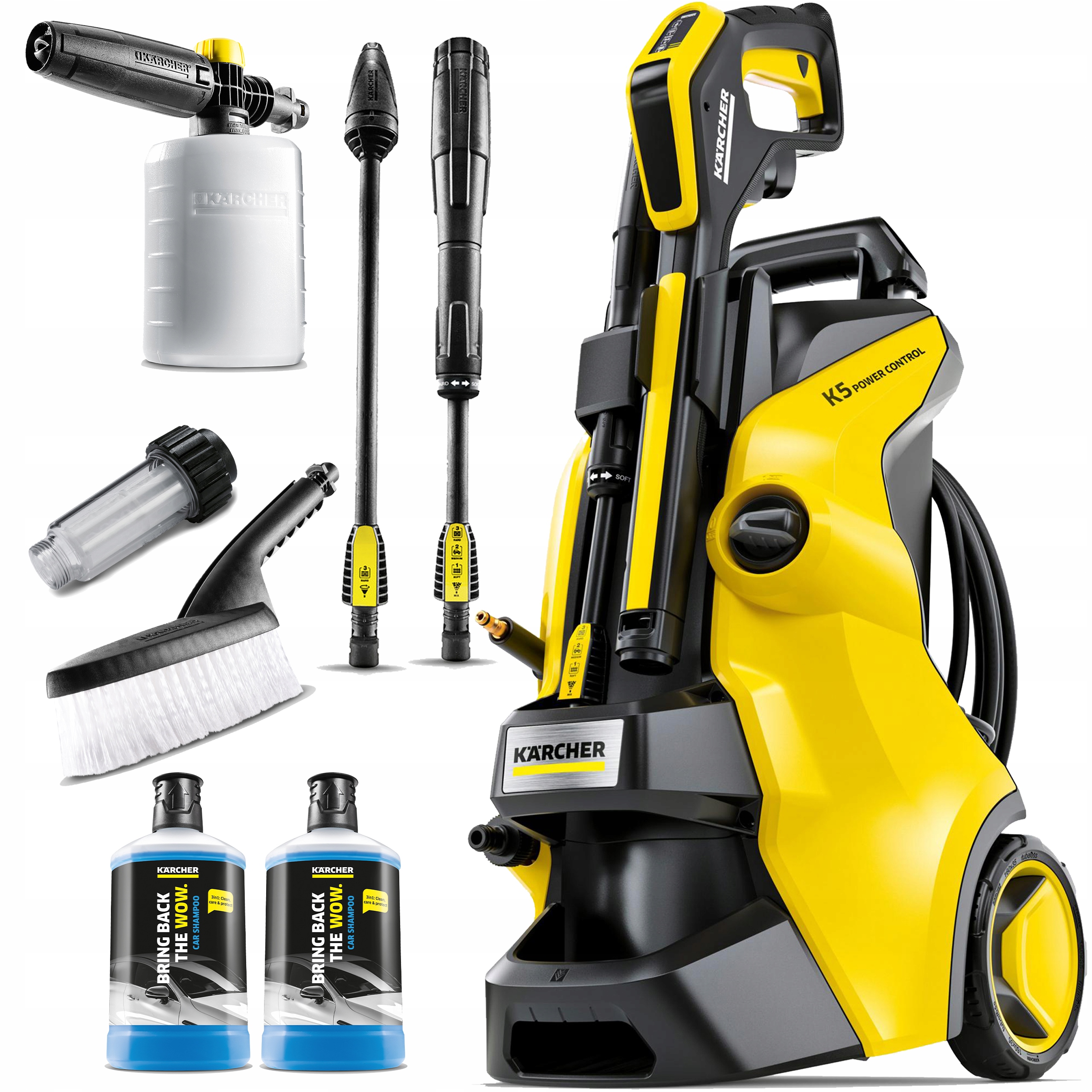 MOCNA MYJKA CIŚNIENIOWA KARCHER K 5 POWER CONTROL 2024 +ZESTAW AKCESORIÓW (1.324-553.0) • Cena ...