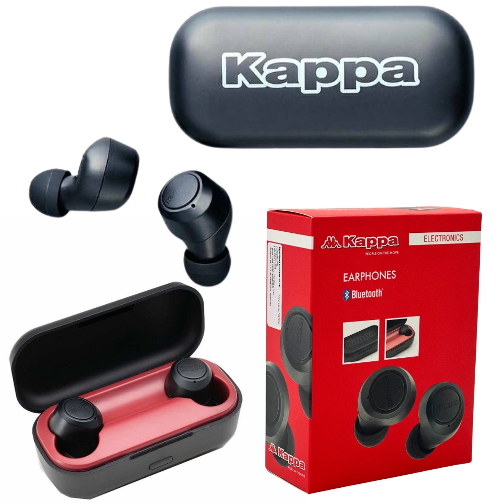 SŁUCHAWKI BEZPRZEWODOWE DOUSZNE KAPPA EARPHONES BLUETOOTH ETUI ...