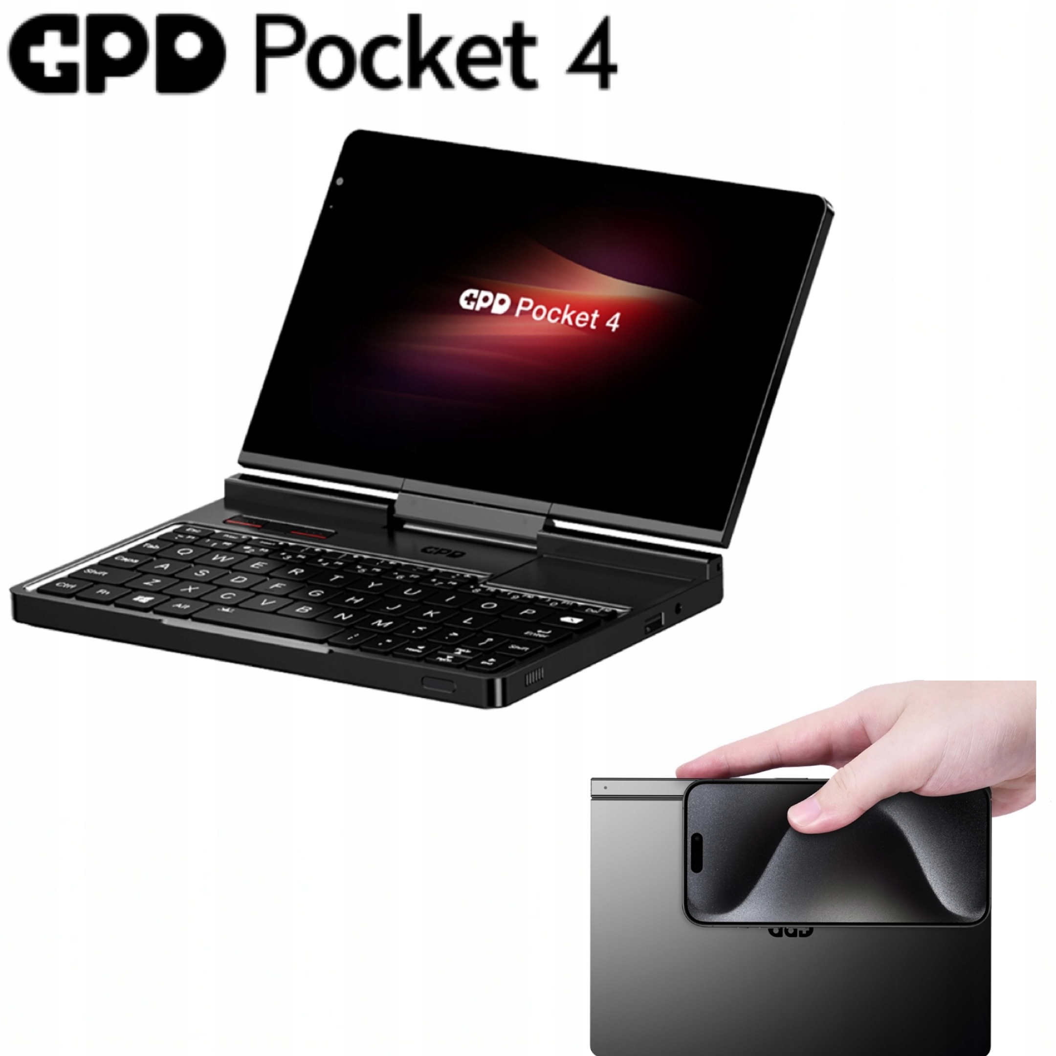 Oryginalny GPD Kieszonkowy 4 AI Modułowy Laptop AMD Ryzen 7 8840U 16GB ...