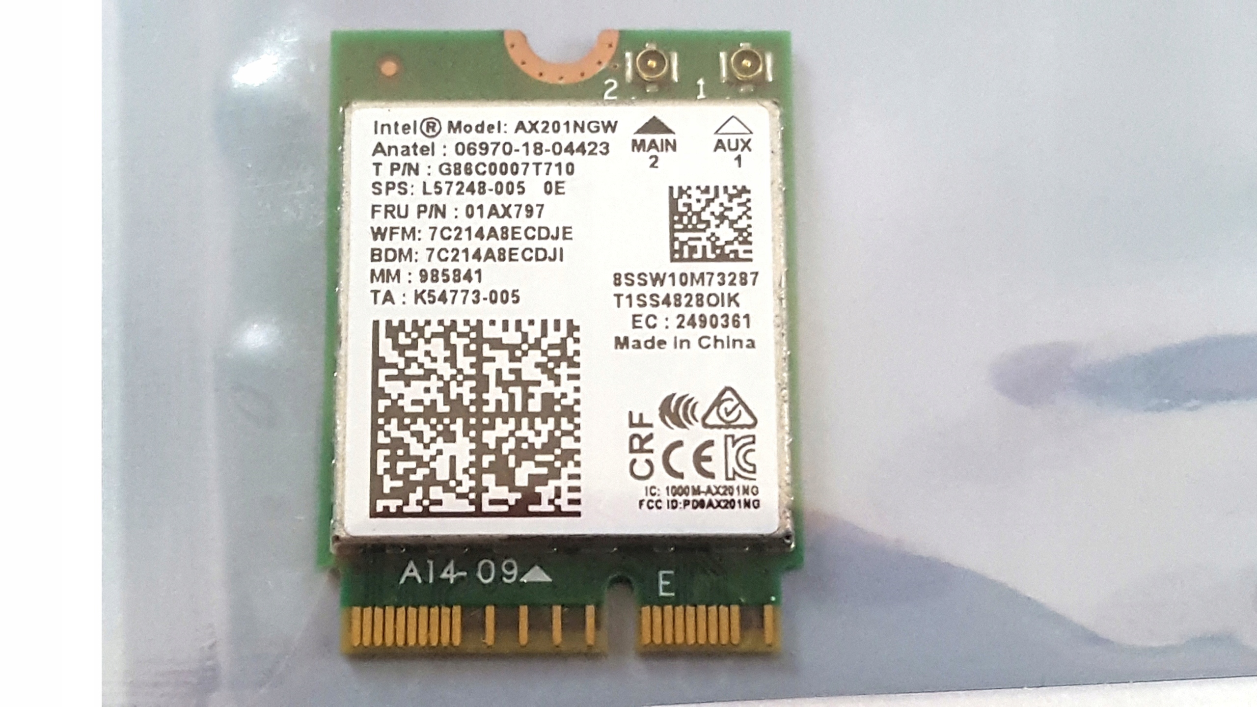 NOWA KARTA WIFI INTEL MODEL: AX201NGW - Sklep, Opinie, Cena w Allegro