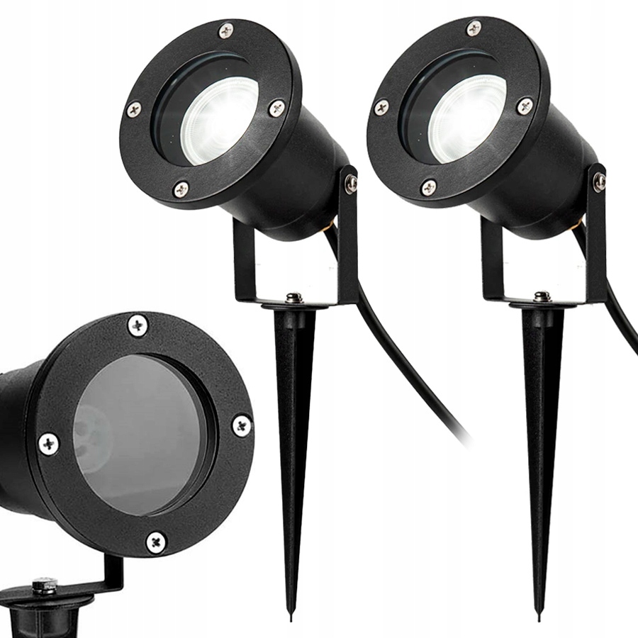 2x LAMPA OGRODOWA LED WBIJANA REFLEKTOR GU10 IP65 (OGR-30014) • Cena ...
