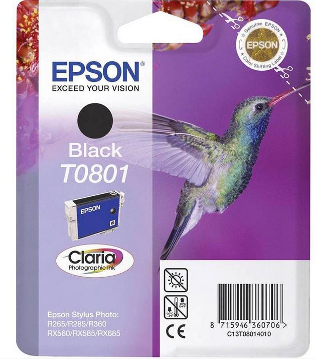 Tusz Epson T0801 C13T08014011 czarny (black) - Sklep, Opinie, Cena w Allegro