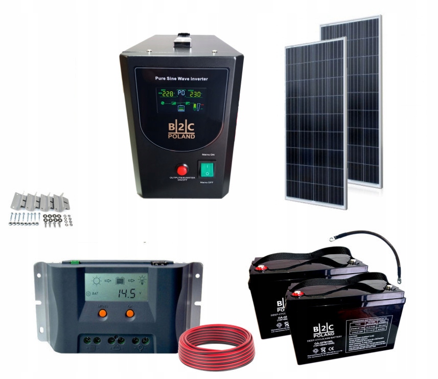 Zestaw solarny elektrownia Off-grid 1500VA 2000Wh • Cena, Opinie ...